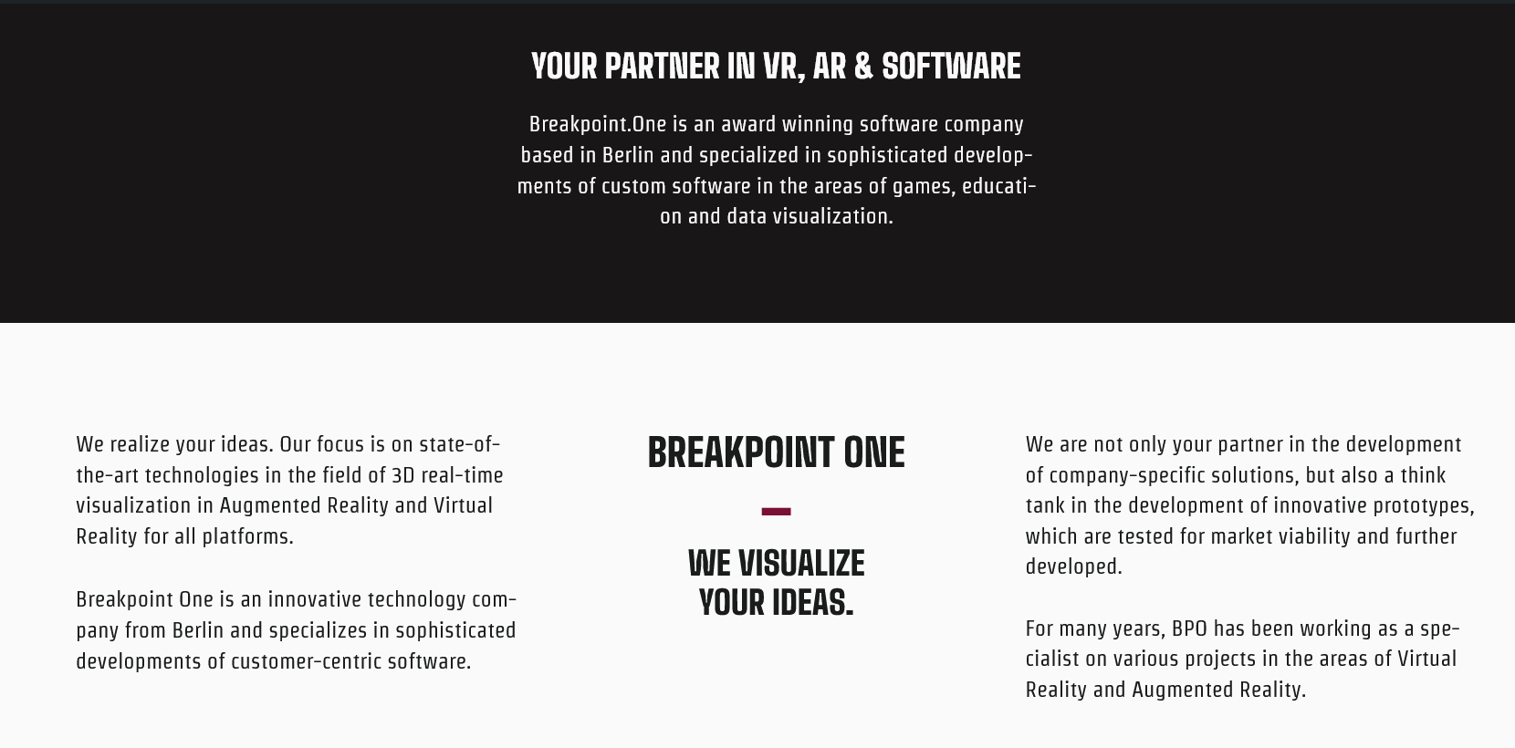 Our products, experiences for education, entertainment and training